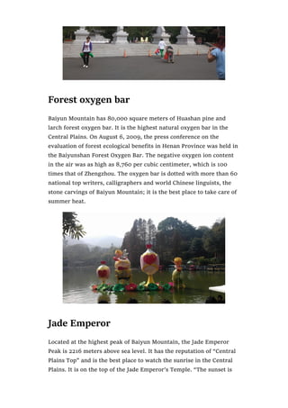 Luoyang baiyun mountain scenic area | PDF