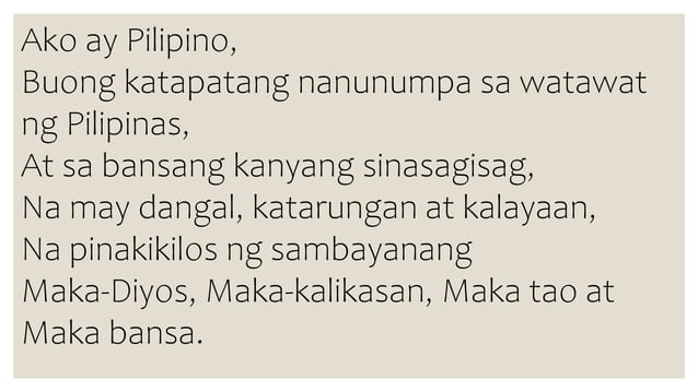 LUPANG HINIRANG LYRICS 2024 AND PANATANG MAKABAYAN.pptx