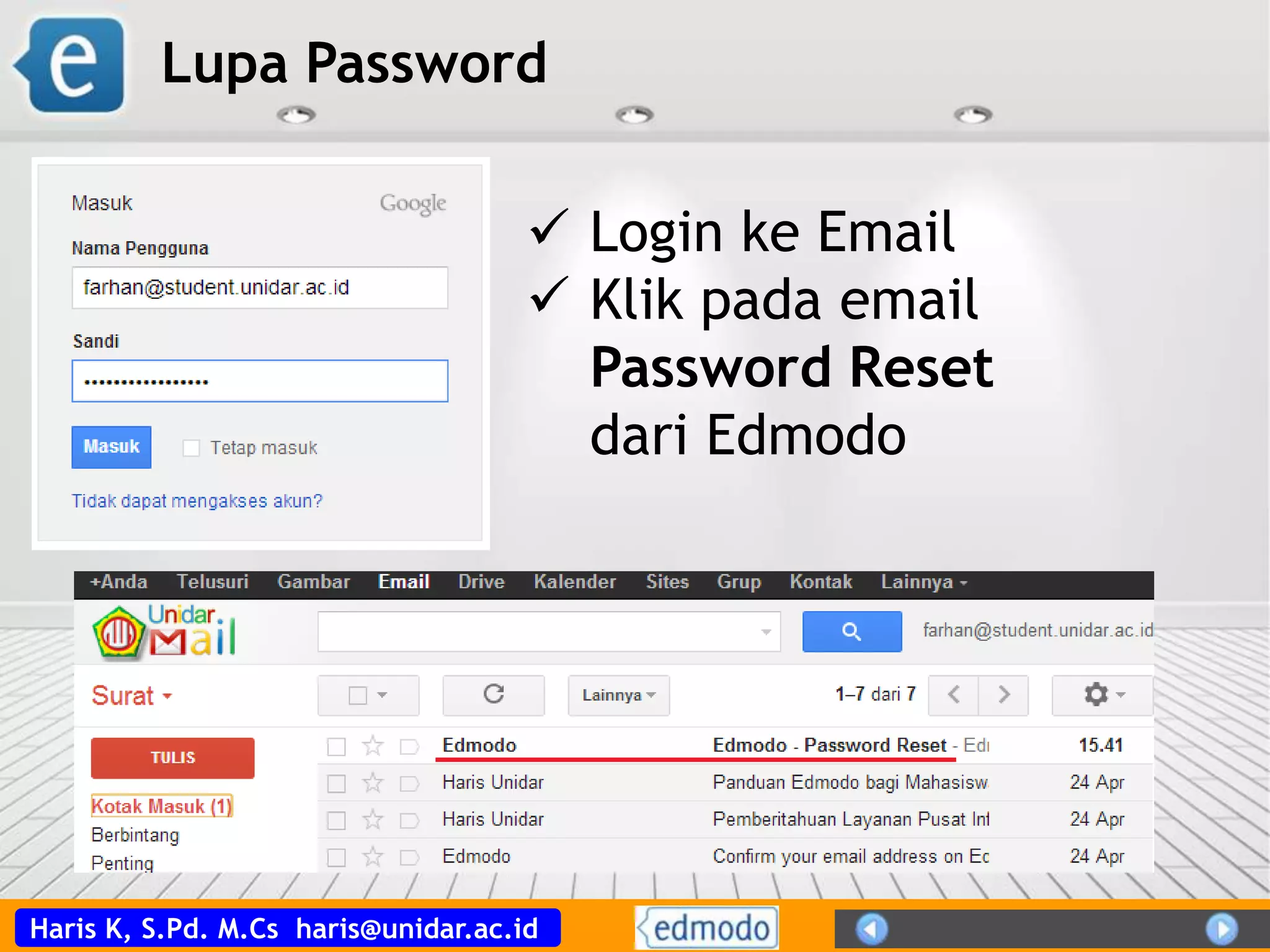 Lupa password edmodo | PPTX