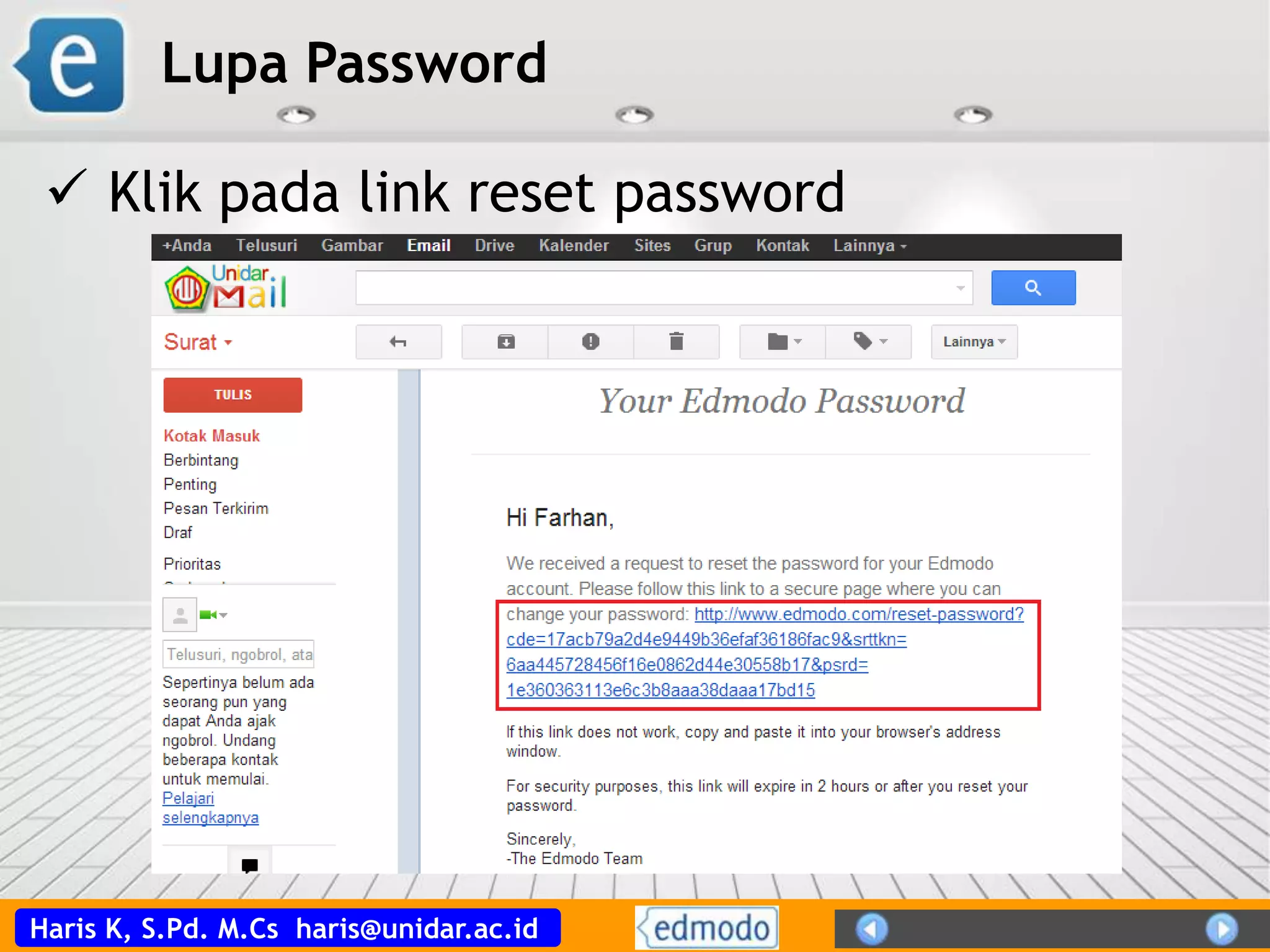 Lupa password edmodo | PPTX