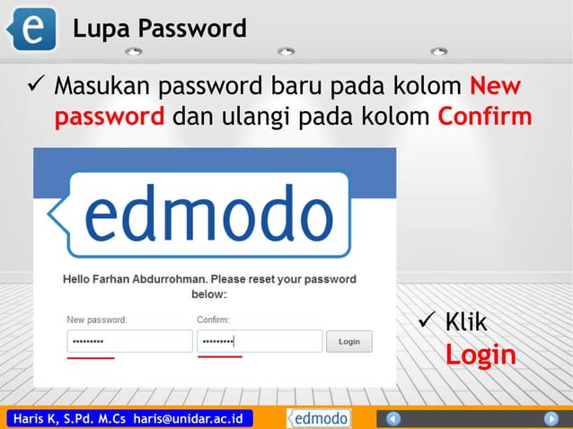Lupa password edmodo | PPTX