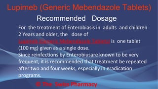 Lupimeb (Generic Mebendazole Tablets) | PPT