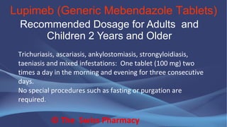 Lupimeb (Generic Mebendazole Tablets) | PPT