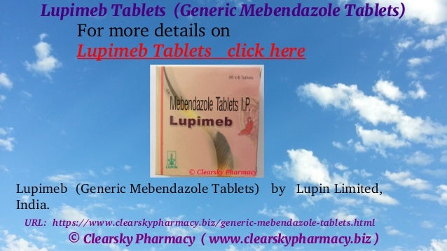 Lupimeb Tablets (Generic Mebendazole Tablets) | PDF