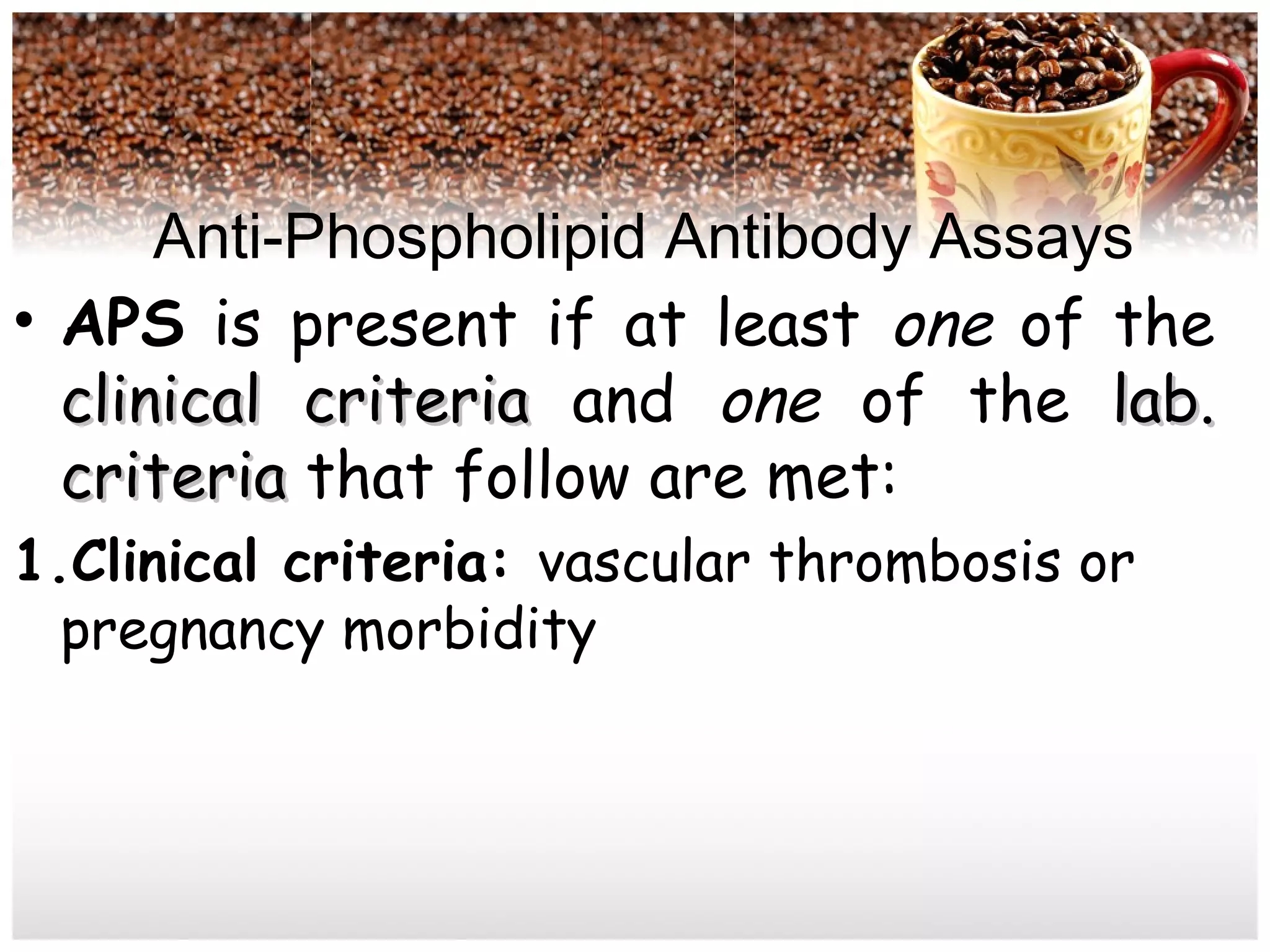 Lupus anticoagulants | PPT