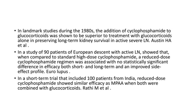LUPUS NEPHRITIS MANAGEMENT.pptx | Endocrine and Metabolic Diseases ...