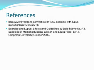 Lupus Treatment and Rehabilitation | PPT