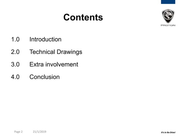 Intern Presentation UiTM - PROTON Sdn Bhd | PPTX