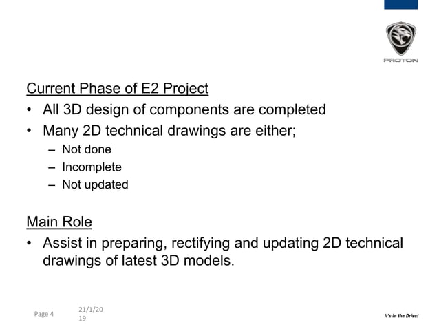 Intern Presentation UiTM - PROTON Sdn Bhd | PPTX