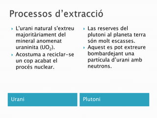 L’urani i el plutoni | PPTX