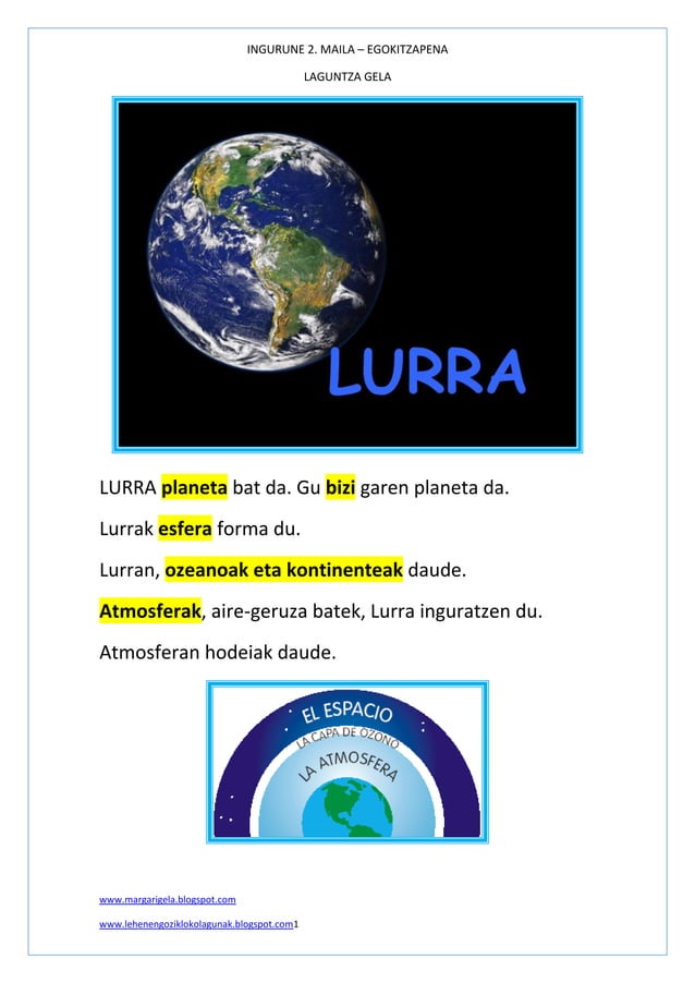 Lurra planeta bat da | PDF