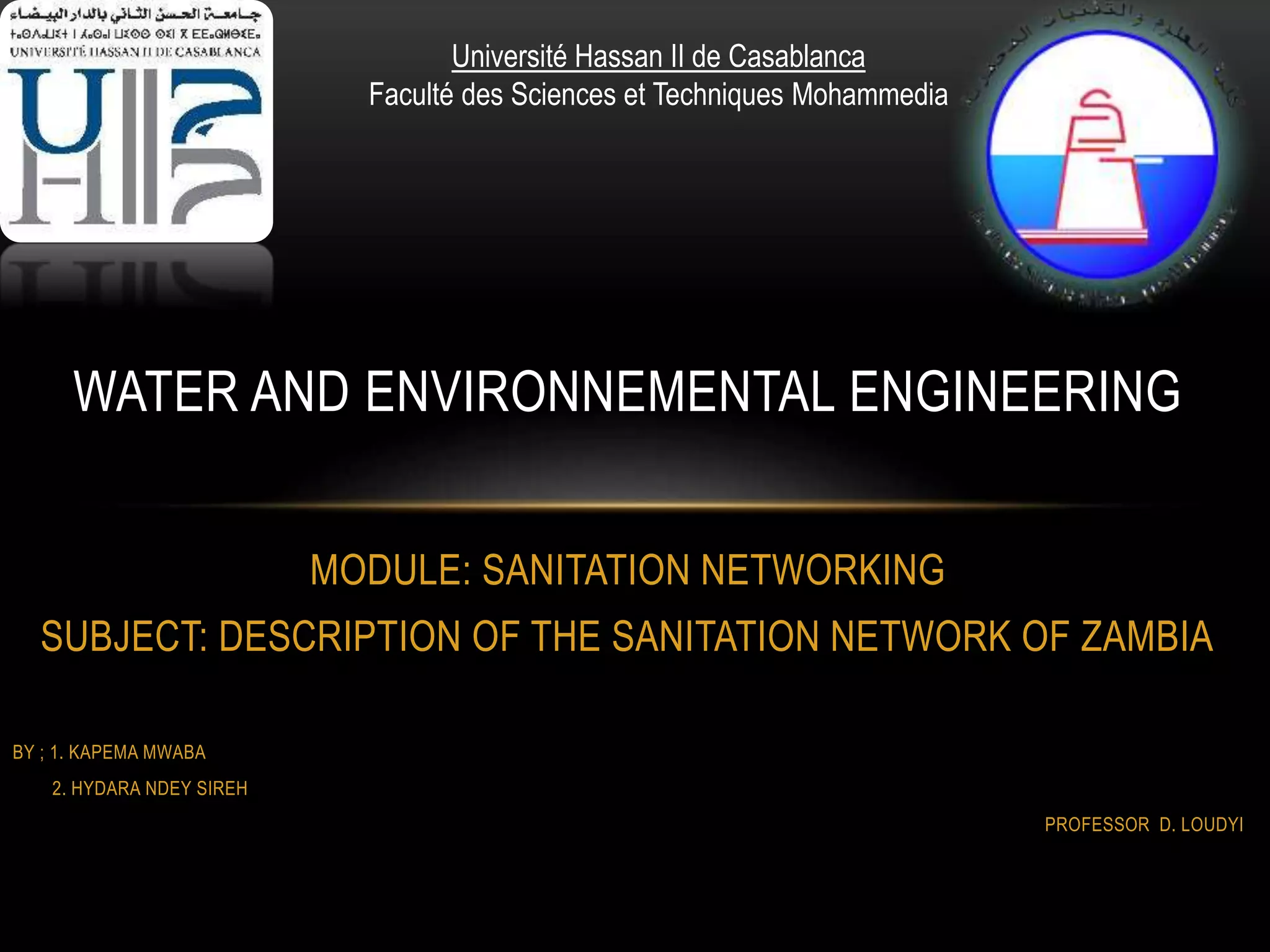 Description of Lusaka sanitation-network | PPTX