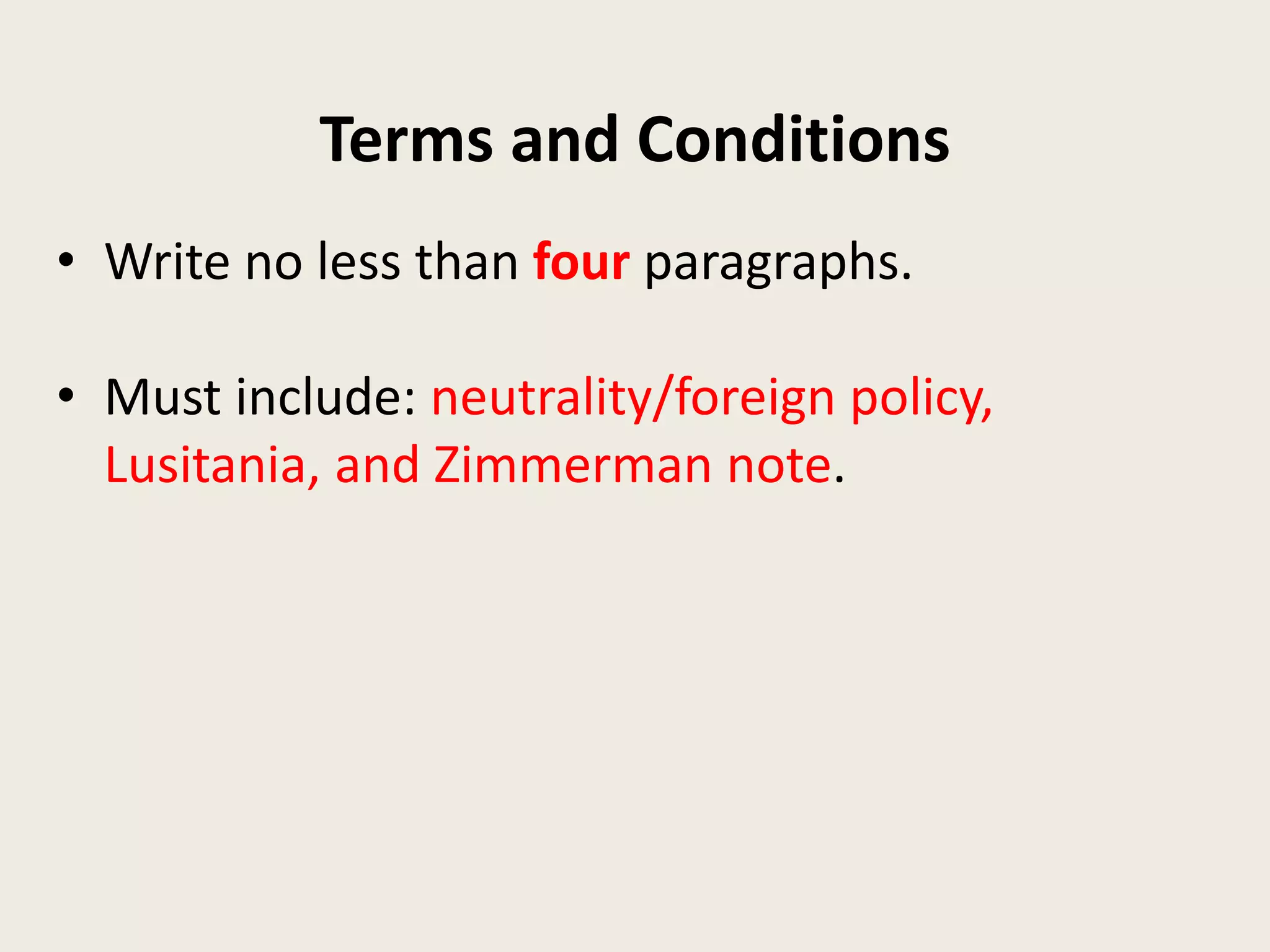 The Lusitania & Zimmerman Note | PPTX