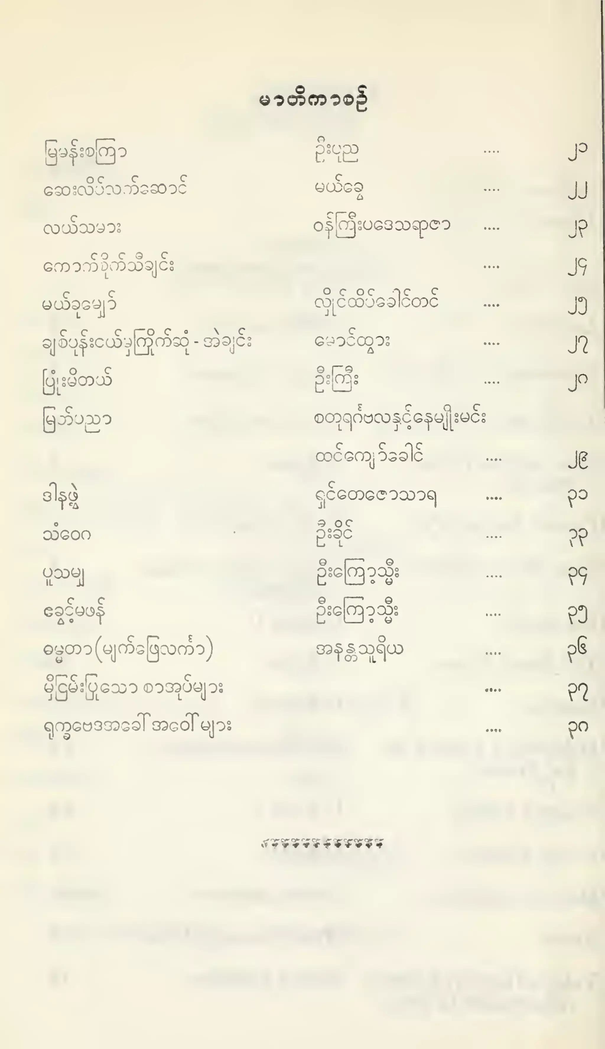 Burmese classical poems. Selected and translated by Fiedrich V. Lustig ...
