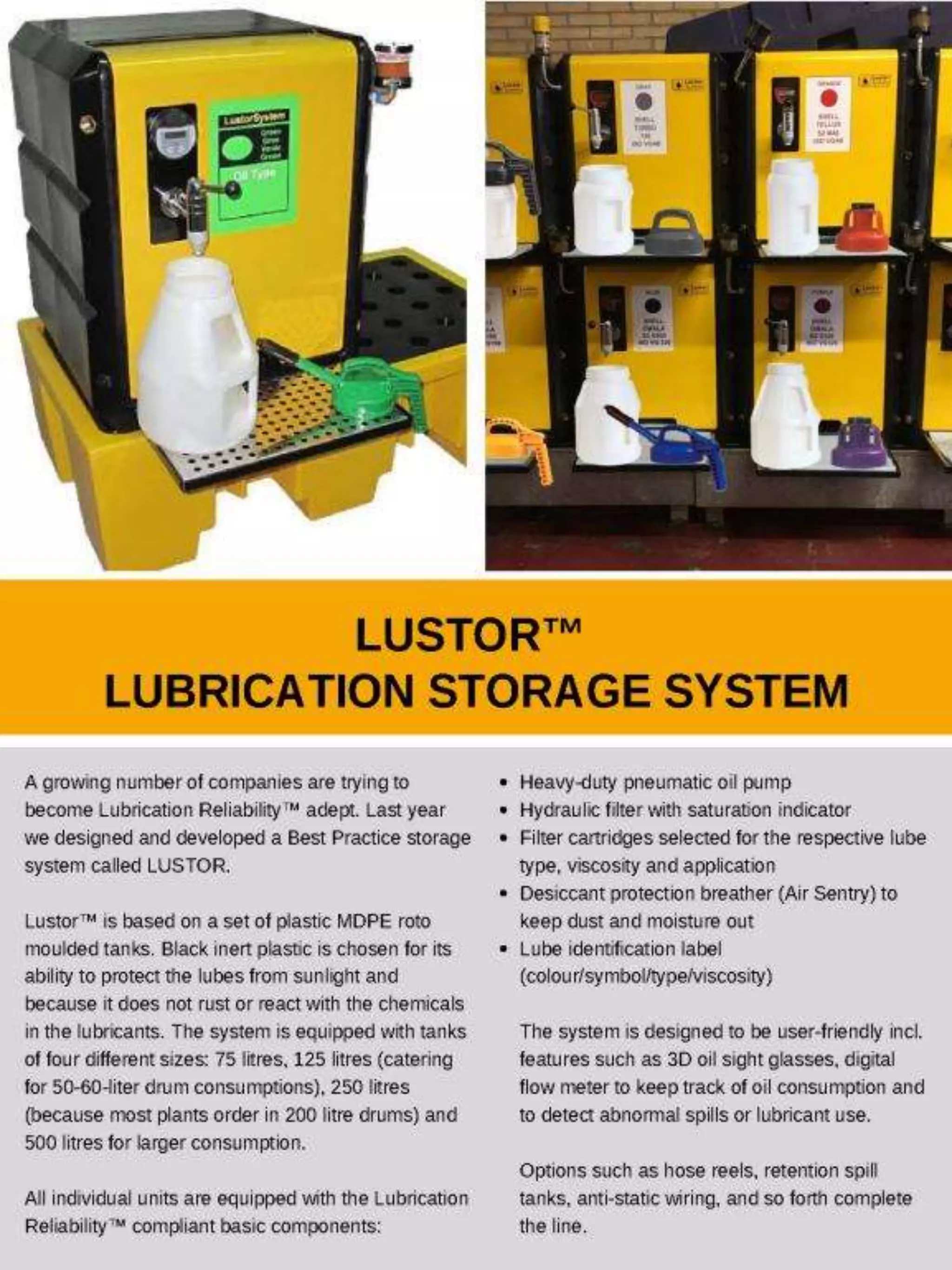 Lustor - Lubrication Storage System | PPTX
