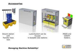 Lustor System - Lubrication Storage System | PPT