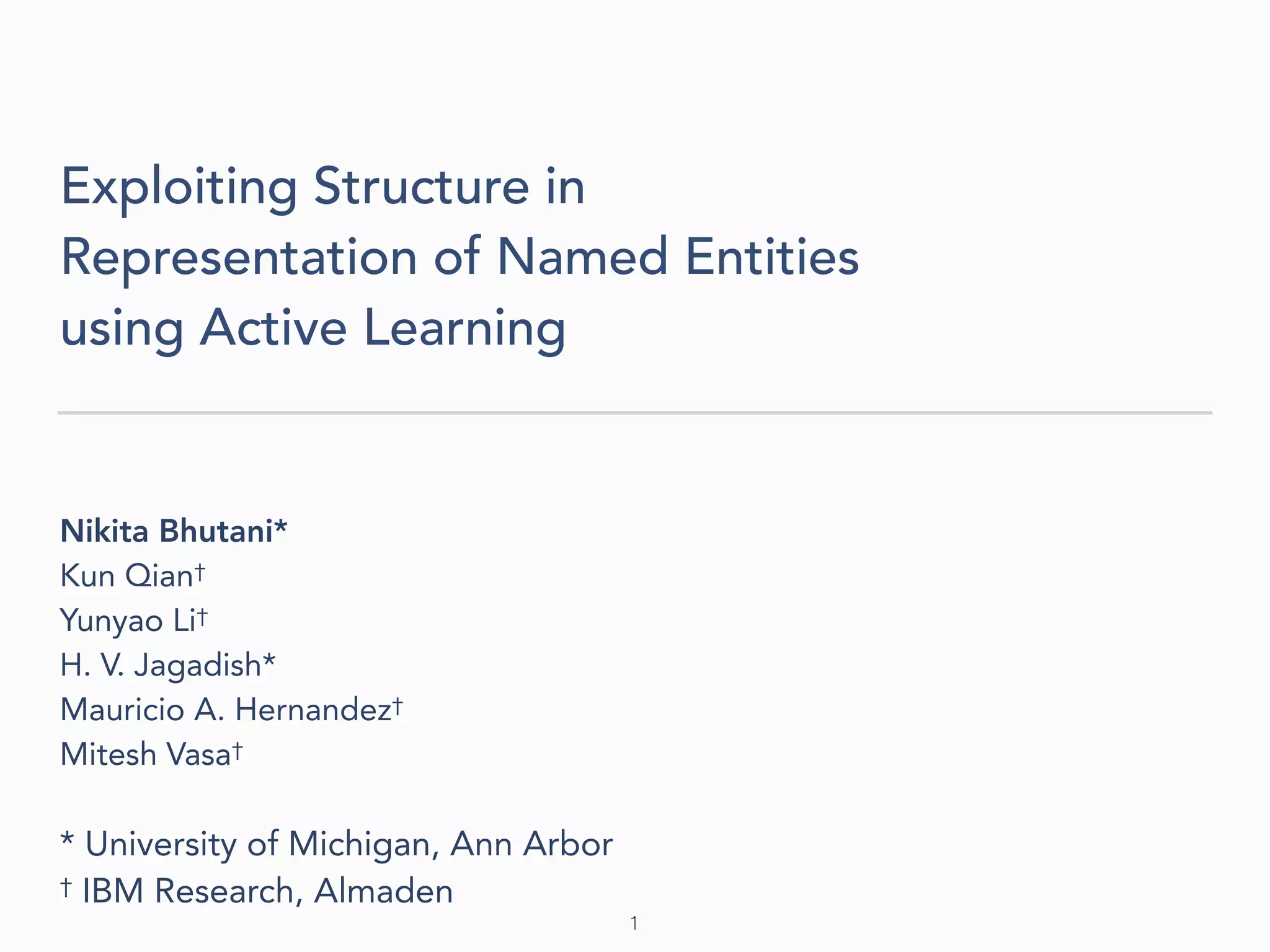 Exploiting Structure In Representation Of Named Entities Using Active Learning Ppt