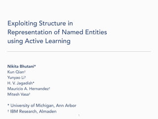 Exploiting Structure in Representation of Named Entities using Active Learning | PDF | Databases ...