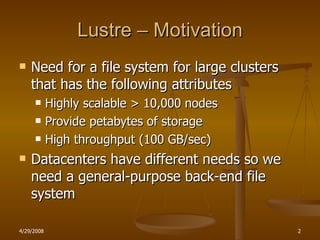 Lustre And Nfs V4 | PPT
