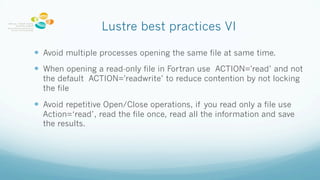 Lustre Best Practices | PDF