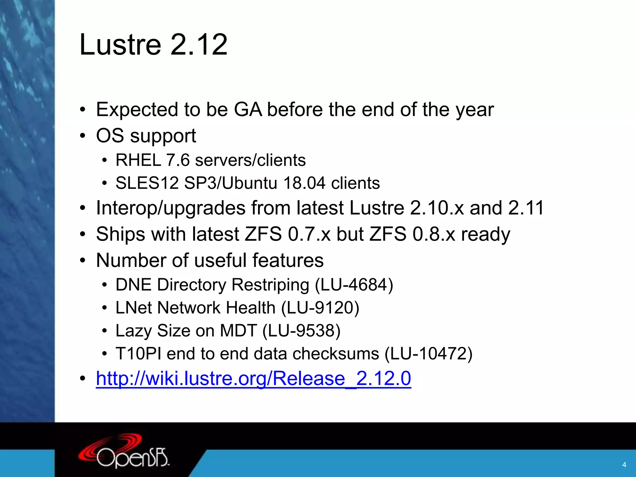 Lustre Roadmap & Community Update | PPTX
