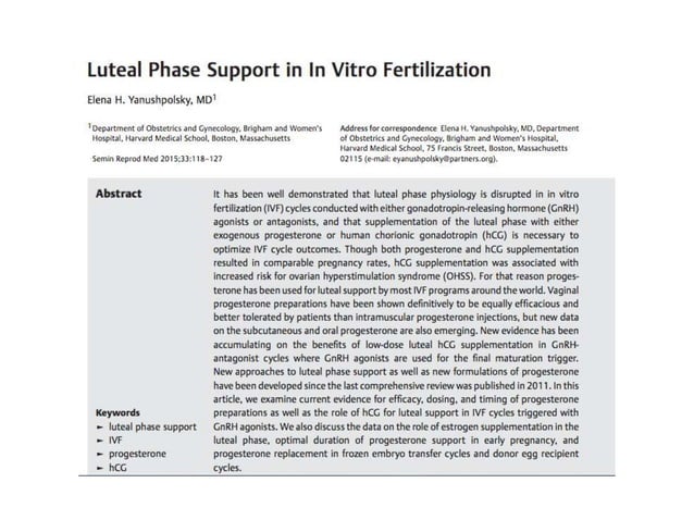 Luteal phase support | PPTX