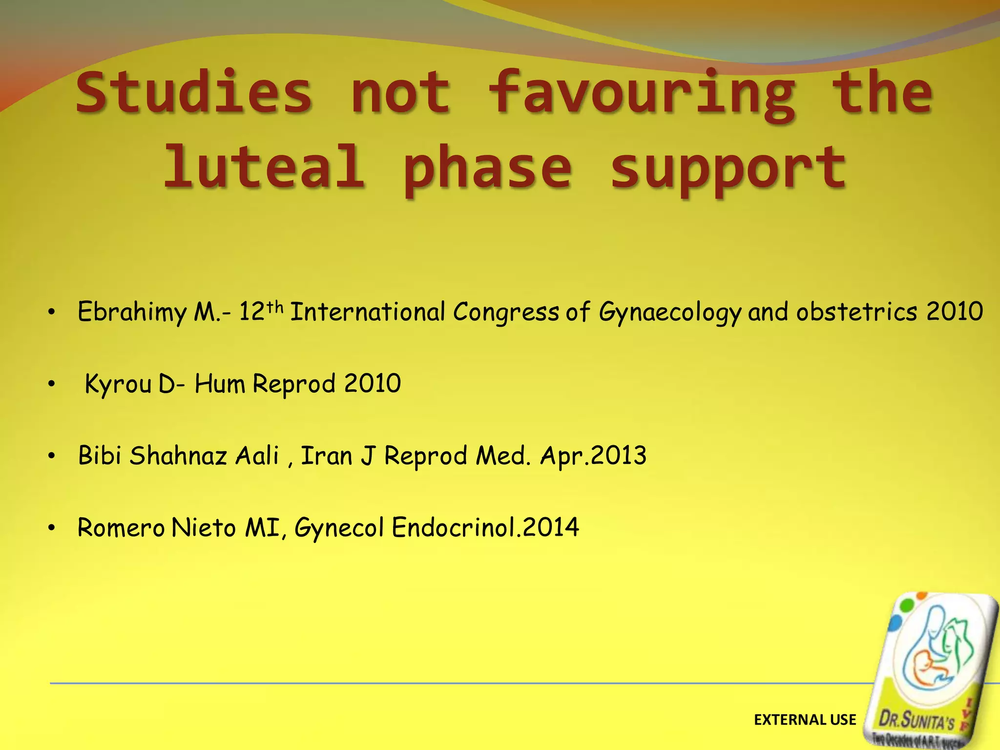 Luteal phase support in assisted reproductive technology (ART) | PDF