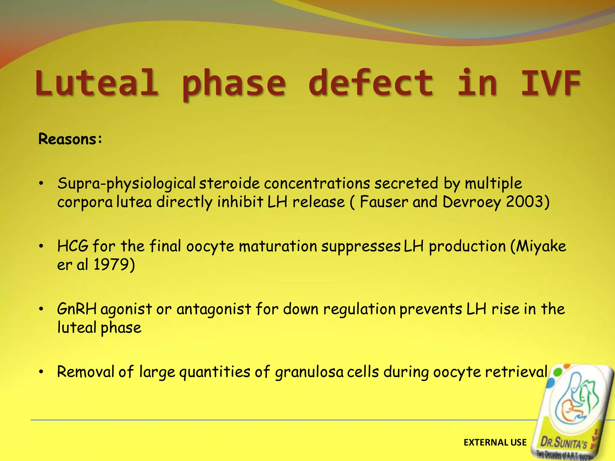 Luteal phase support in assisted reproductive technology (ART) | PDF ...