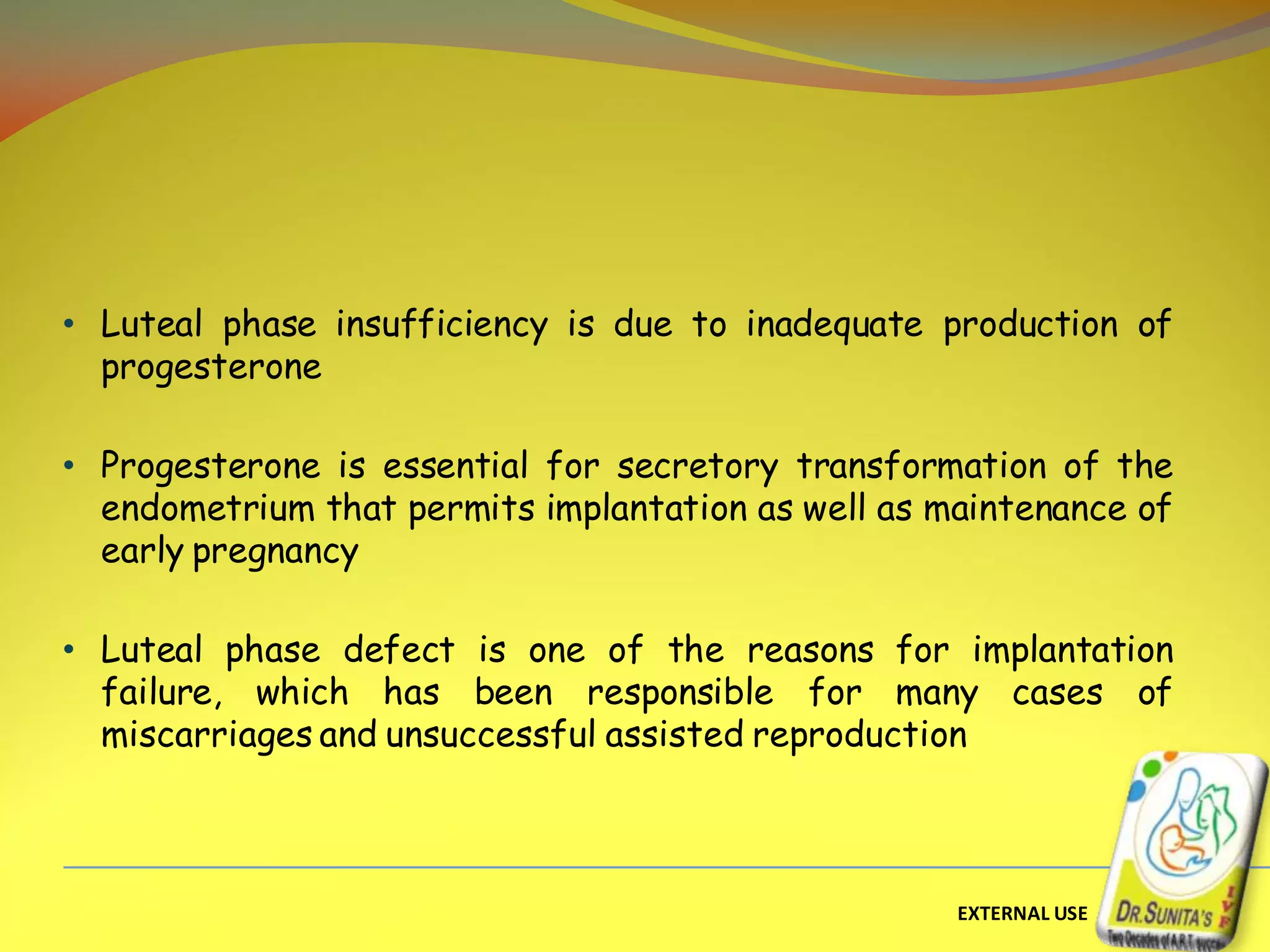 Luteal phase support in assisted reproductive technology (ART) | PDF ...