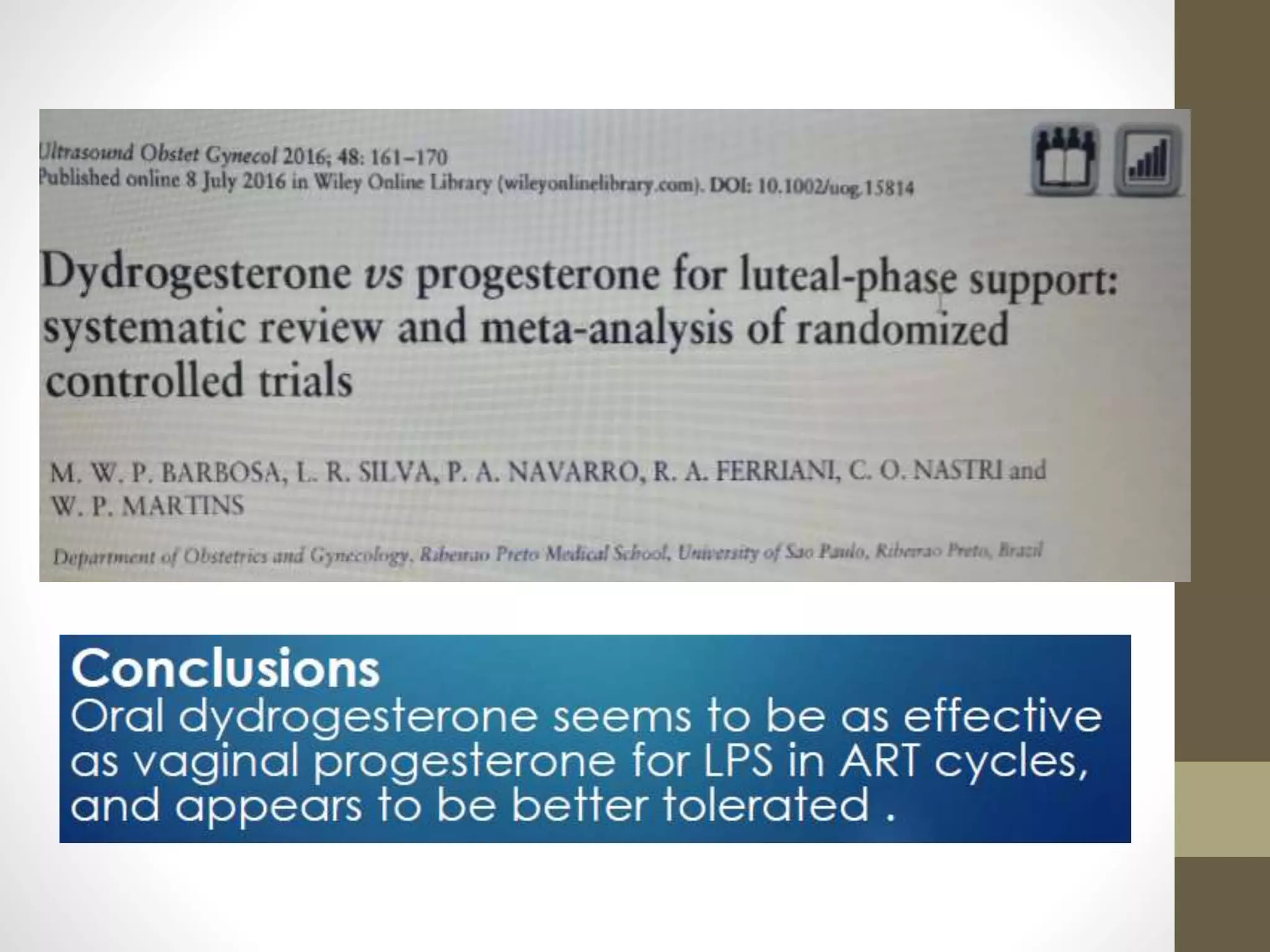 Luteal phase support in ivf | PPTX