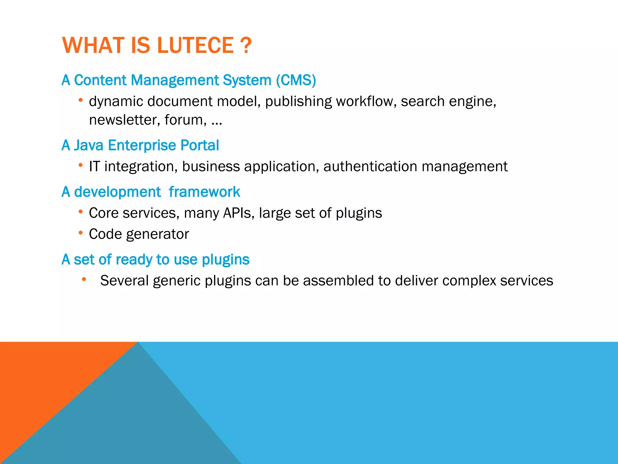 What's New in Lutece V6: The City of Paris CMS and Development Platform | PDF