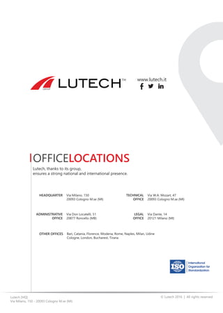 Company Profile - Lutech - OTT2016 - ENG | PDF