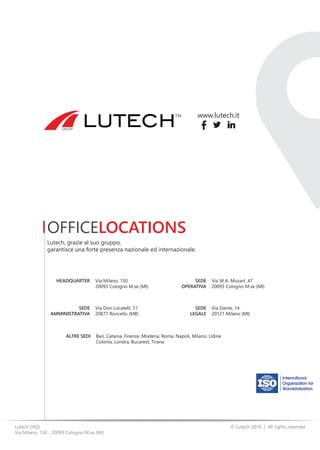 Company Profile - Lutech - OTT2016 - ITA | PDF
