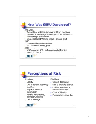 Luther "Shared Electronic Resource Sharing (SERU)" | PDF