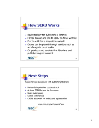 Luther "Shared Electronic Resource Sharing (SERU)" | PDF