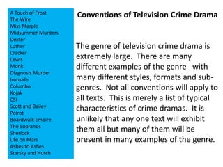 Luther - MS4 WJEC Media Case Study- Genre, Narrative and Representation ...