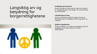 Presentasjon om den amerikanske borgerrettsaktivisten Martin Luther ...