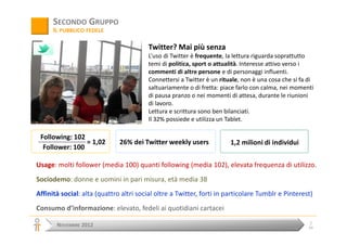 L'utilizzo di twitter in italia nel 2012 | PDF | Social Networking ...