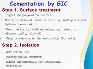 Luting agent and cementation | PPTX