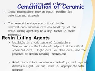 Luting agent and cementation | PPTX