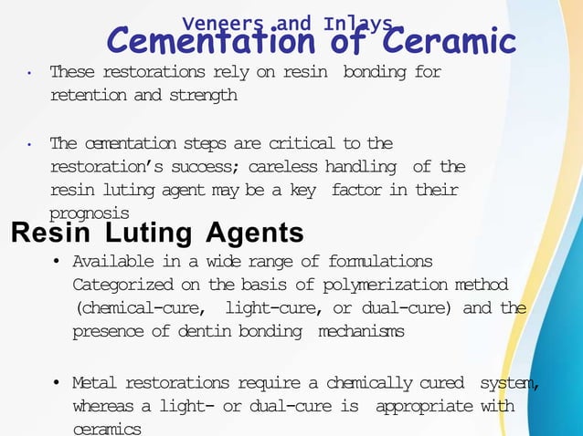 Luting agent and cementation | PPTX