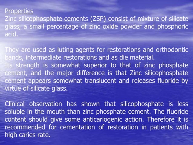 LUTING AGENTS | PPT | Dental Health | Diseases and Conditions