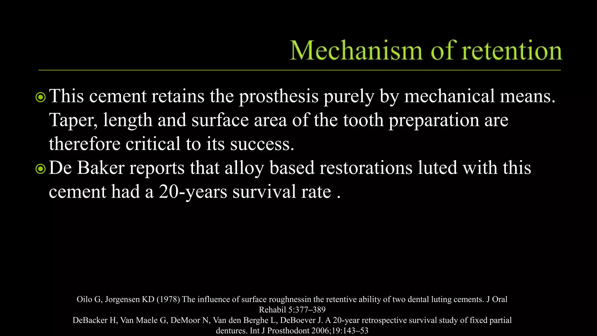 Luting agents used in prosthodontics | PPTX