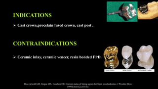 Luting agents used in prosthodontics | PPTX