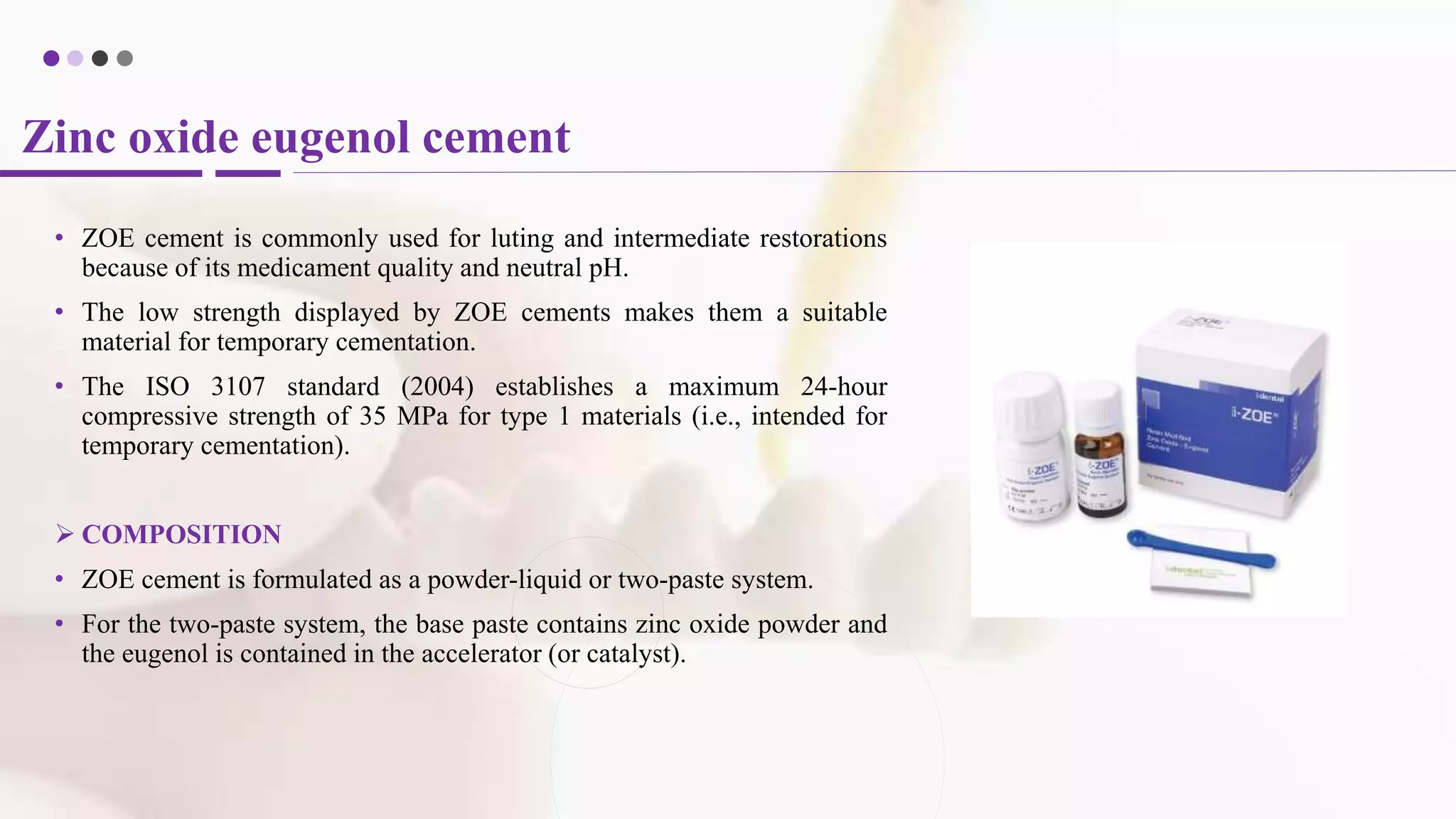 Luting cements or dental cements | PPTX