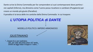 L'utopia politica di dante | PPSX