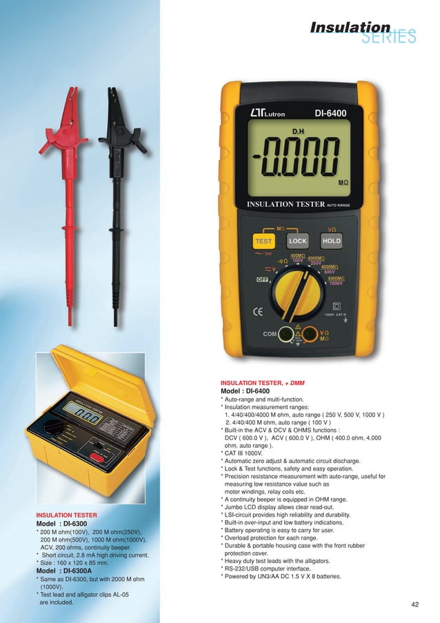 Lutron The Art of Measurement Testing Measuring Instruments ROnexbd ...