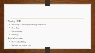 Lower Urinary Tract Symptoms --LUTS.pptx