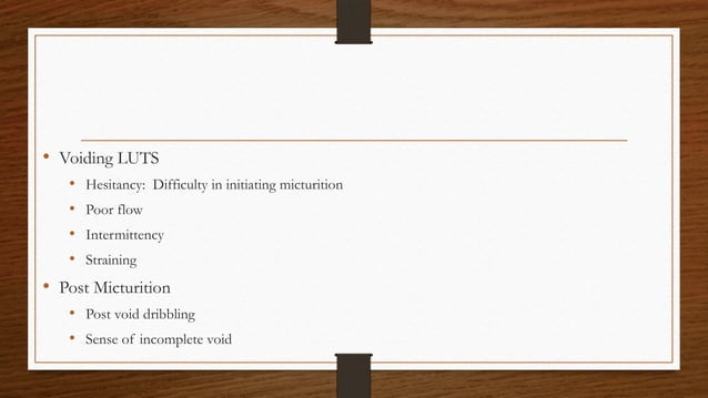 Lower Urinary Tract Symptoms --LUTS.pptx