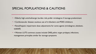 Lower Urinary Tract Symptoms (LUTS) Detailed Clinical Presentation | PPTX